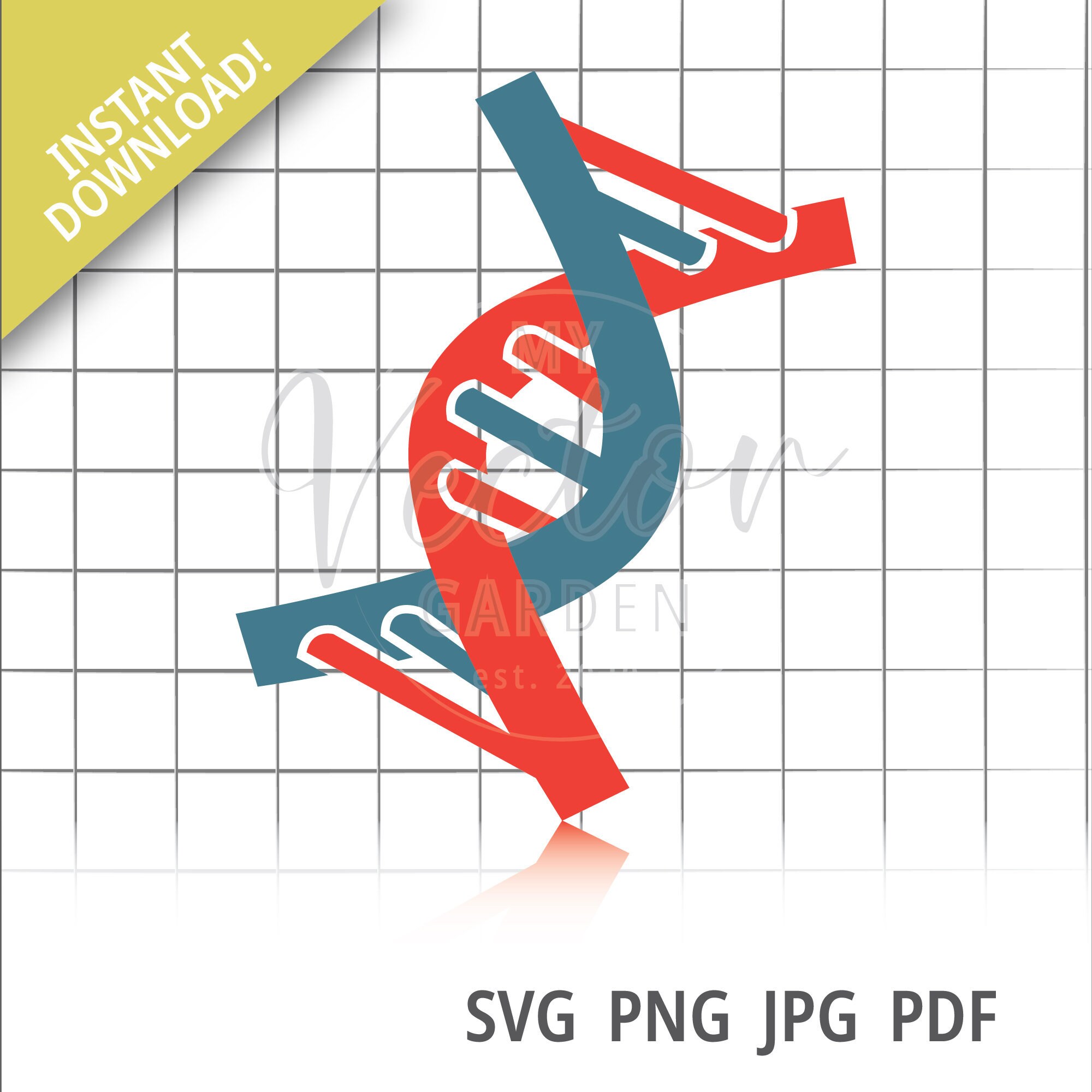 Double Helix Svg archivo de ciencia del ADN doble helix | Etsy España
