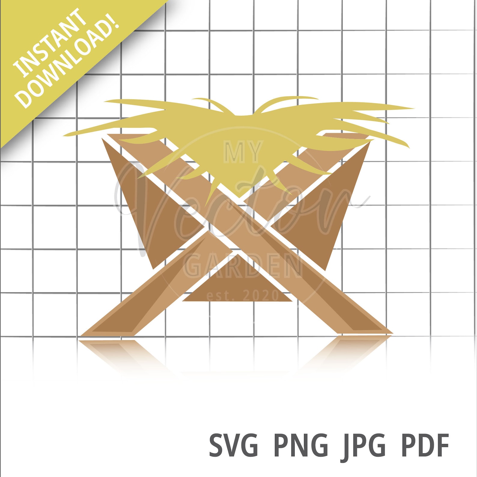 Manger Svg Baby Jesus Feeding Trough Stable Nativity Svg Away | Etsy