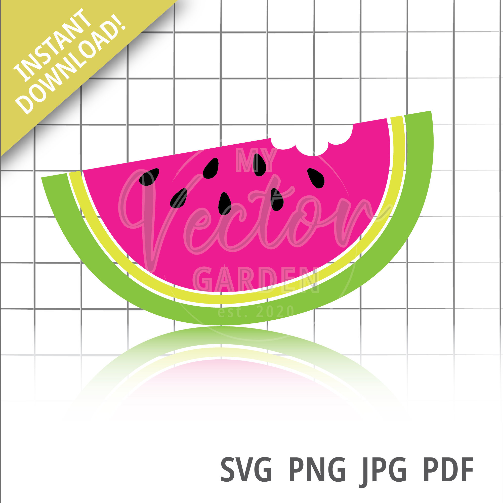Watermelon Svg Fruit Clip Art Sweet Food Images Juicy Melon - Etsy