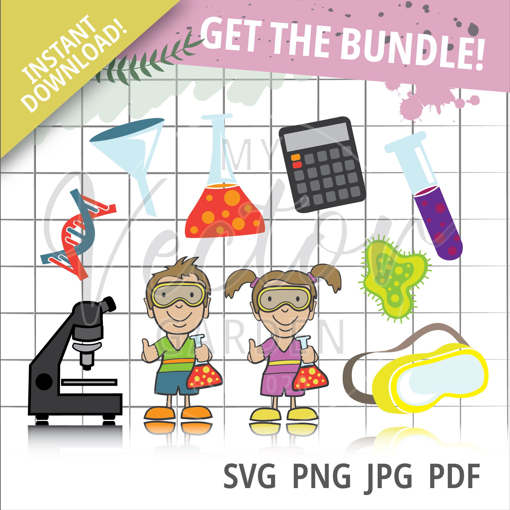 Kid Science Bundle Scientist Bundle Svg Scientist Clip Art | Etsy