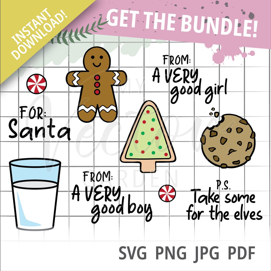 Christmas Cookie Svg Bundle, Santa Plate Svg Christmas Svg Cookie ...