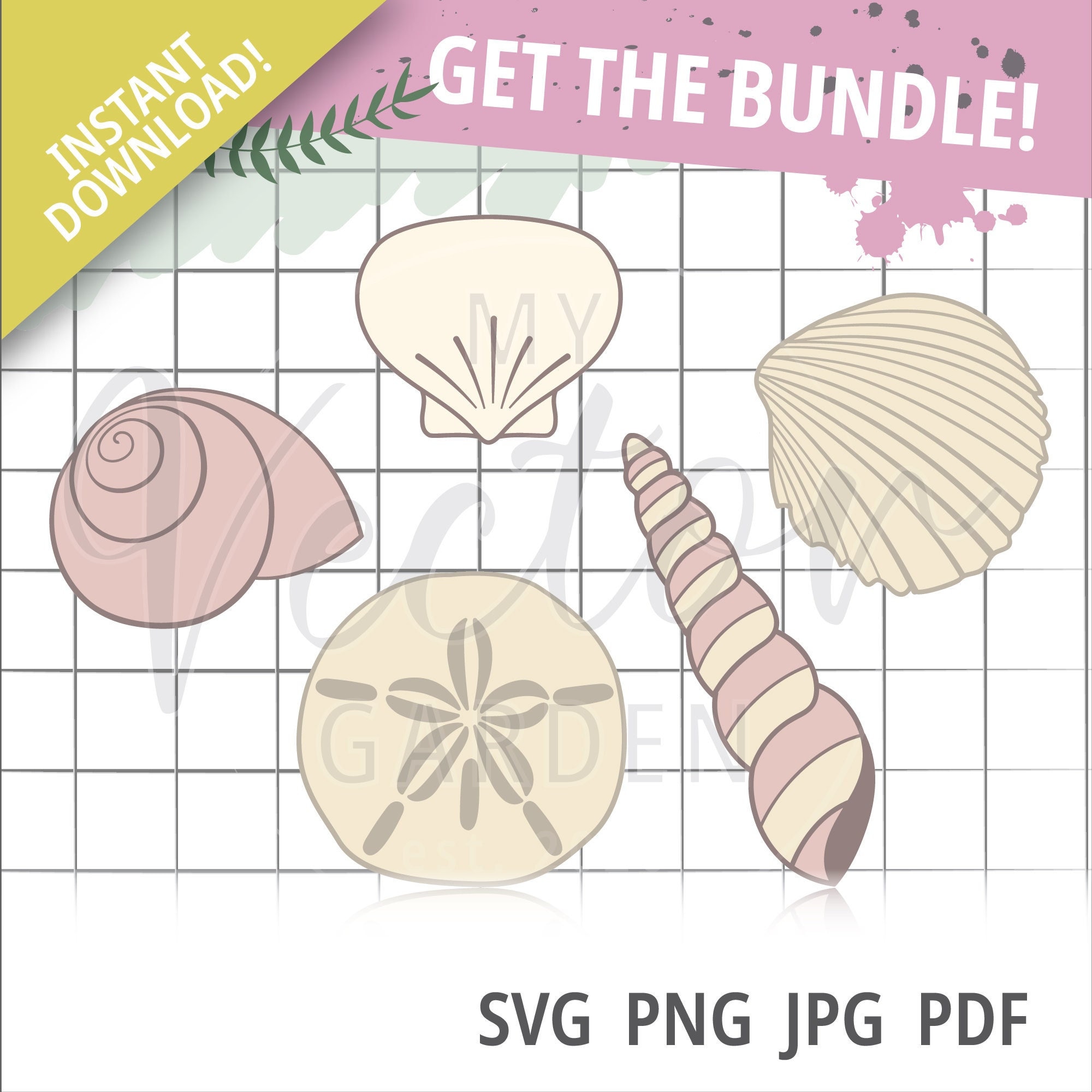 Seashells Svg Bundle Sea Shell Svg File for Cricut Beach Svg | Etsy