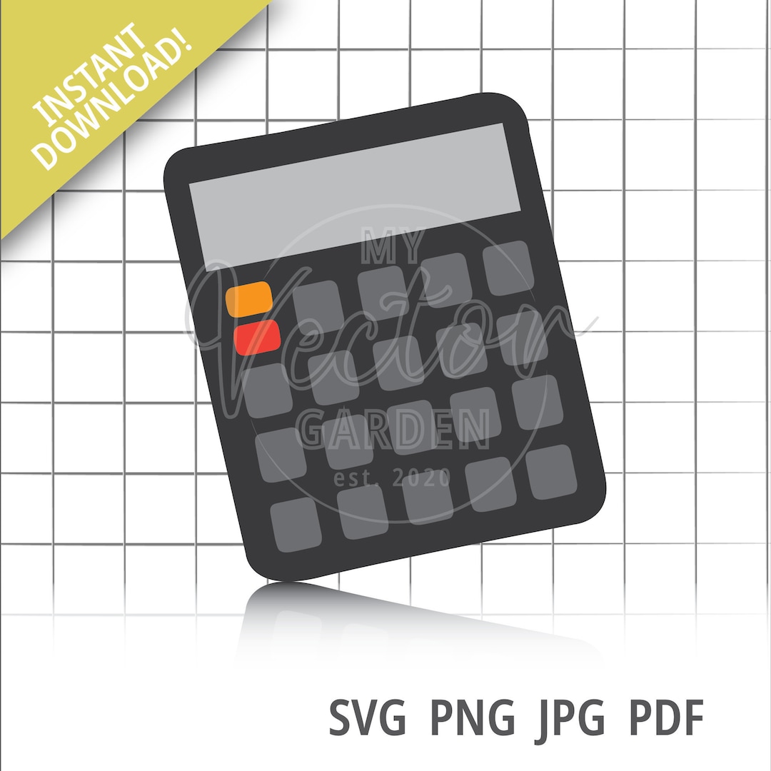 Calculator Svg, School Supply Svg Digital Math Tool Calculator Graphic ...