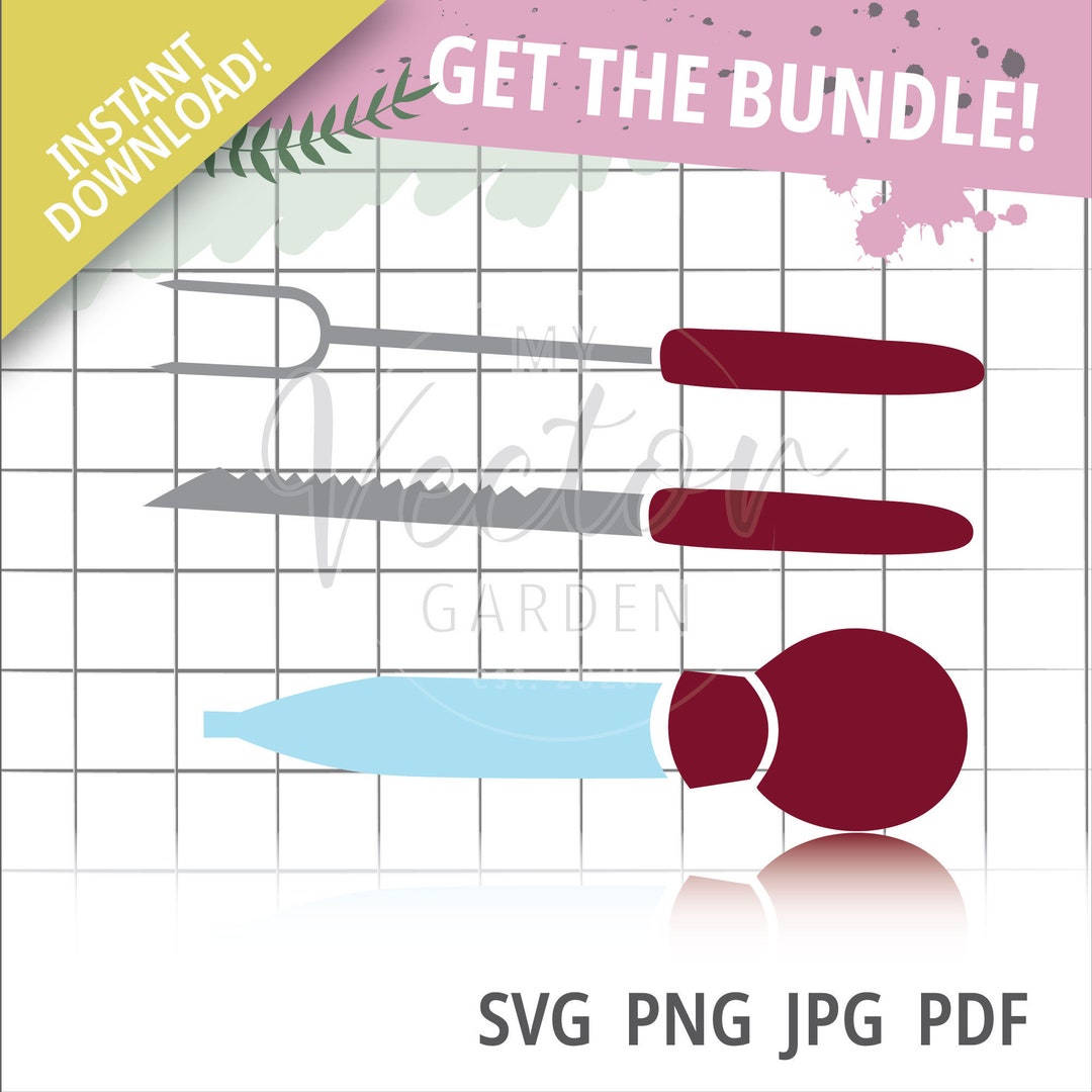 Carving Utensils Svg Bundle, Thanksgiving Svg Bundle Turkey Svg File ...