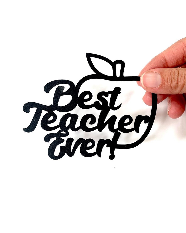 Teacher Appreciation Svg Best Teacher Ever Svg Cake Topper - Etsy