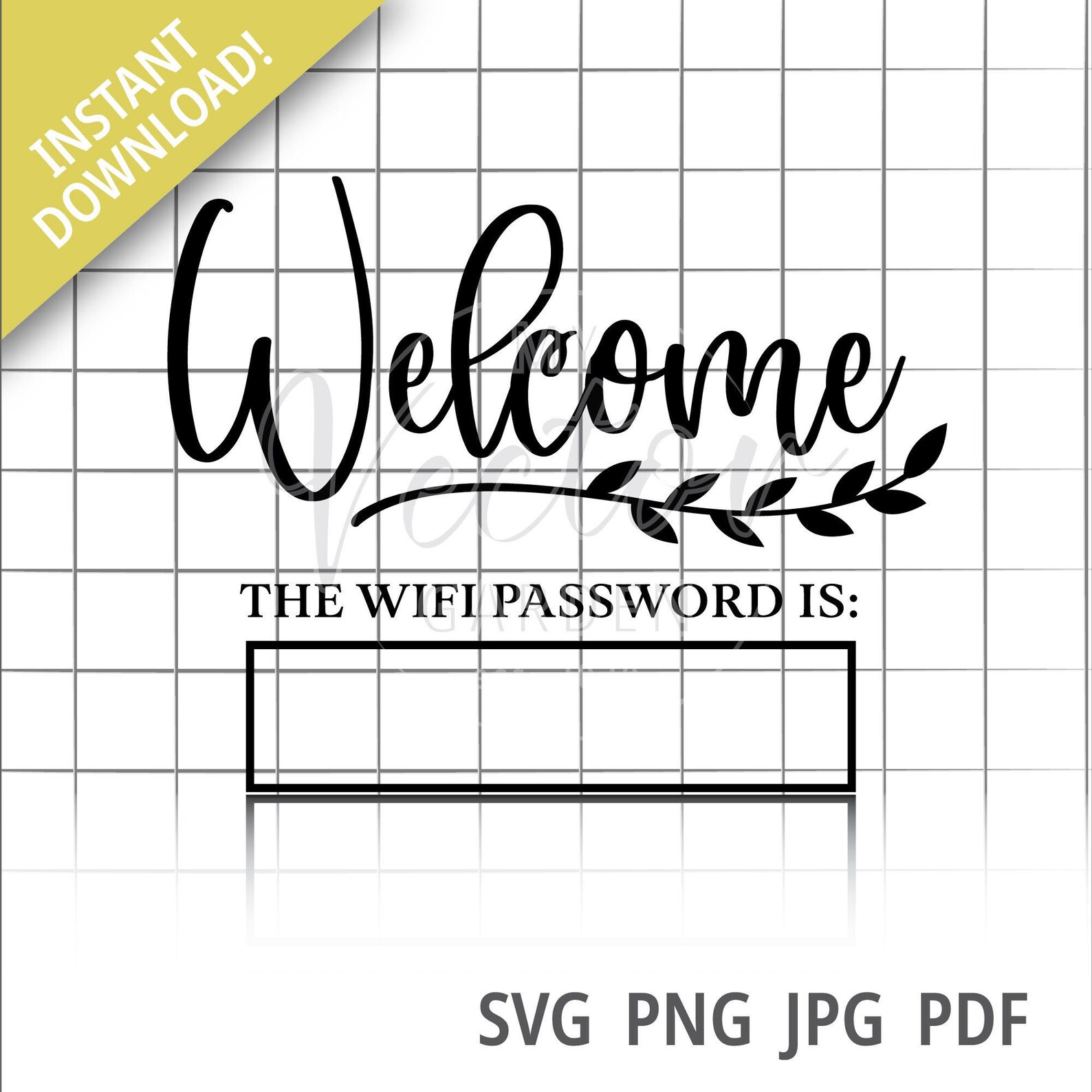 Wifi Password Sign Svg Welcome Sign Svg Printable for Office - Etsy