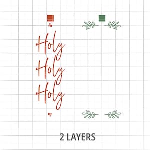 Holy Holy Holy Svg, Religious Christmas Svg File for Cricut Christian ...