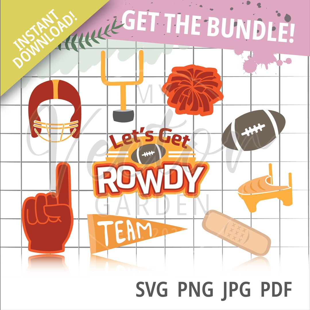 Football Svg Bundle Sports Clipart Football Download Athletic - Etsy
