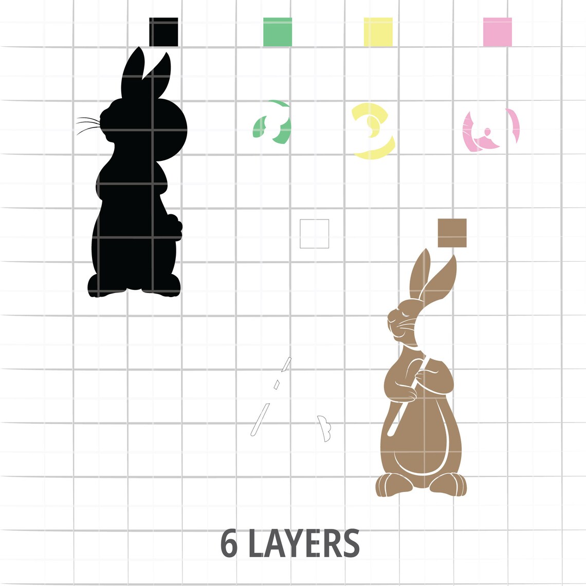 Easter Bunny Svg Rabbit Svg File for Cricut Easter Clipart - Etsy