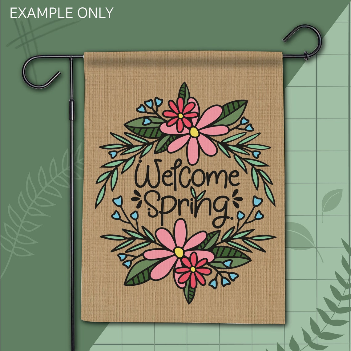 Welcome Spring Floral Svg Flowers and Greenery Spring Sign - Etsy