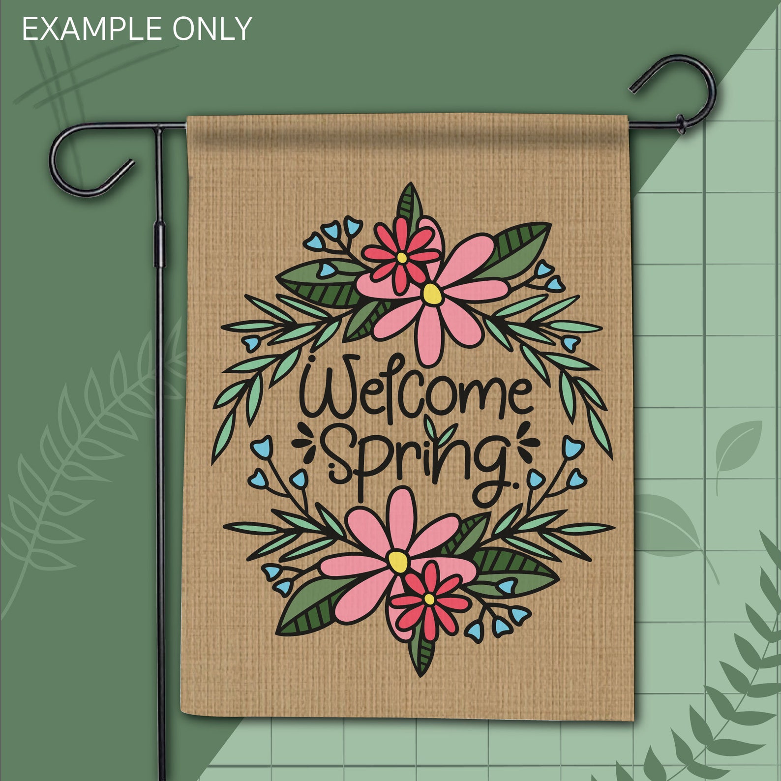 Welcome Spring Floral Svg Flowers and Greenery Spring Sign - Etsy