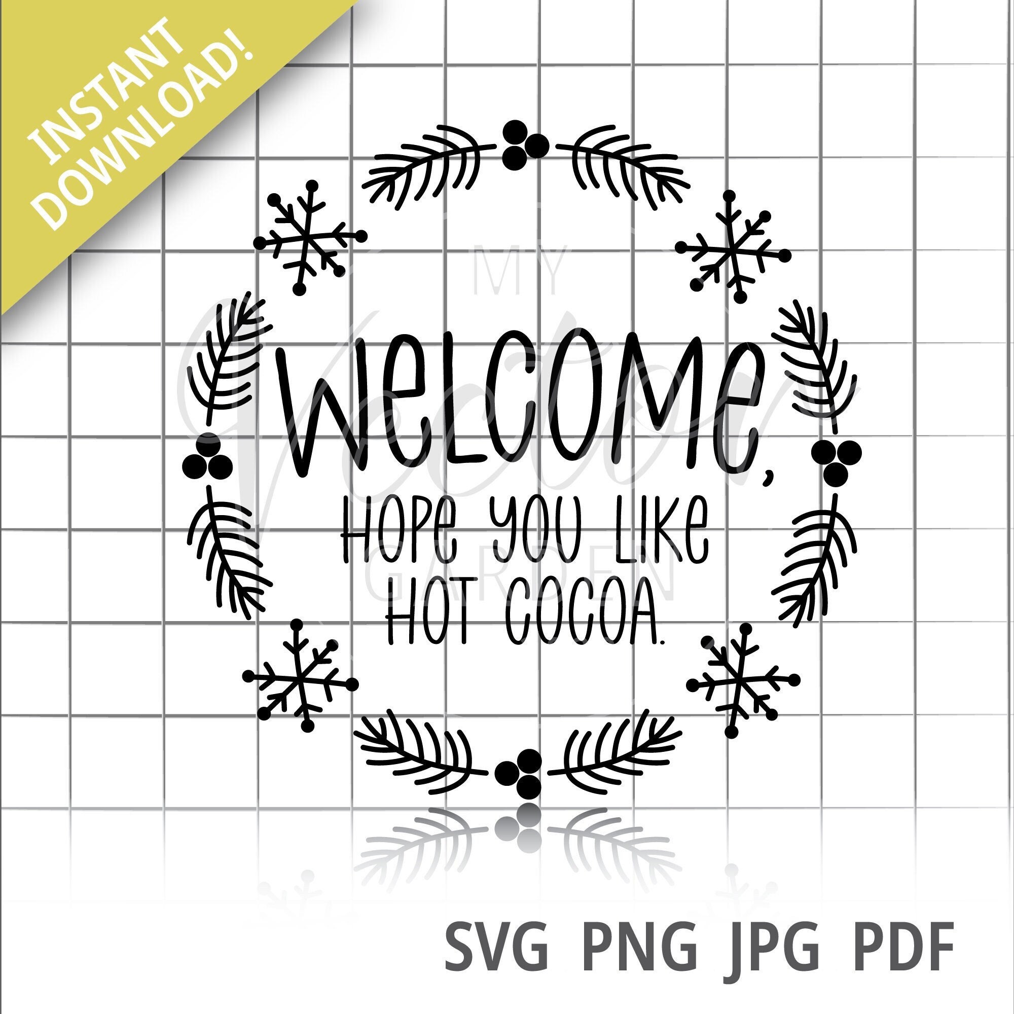 Letrero de bienvenida de invierno svg letrero redondo de - Etsy México