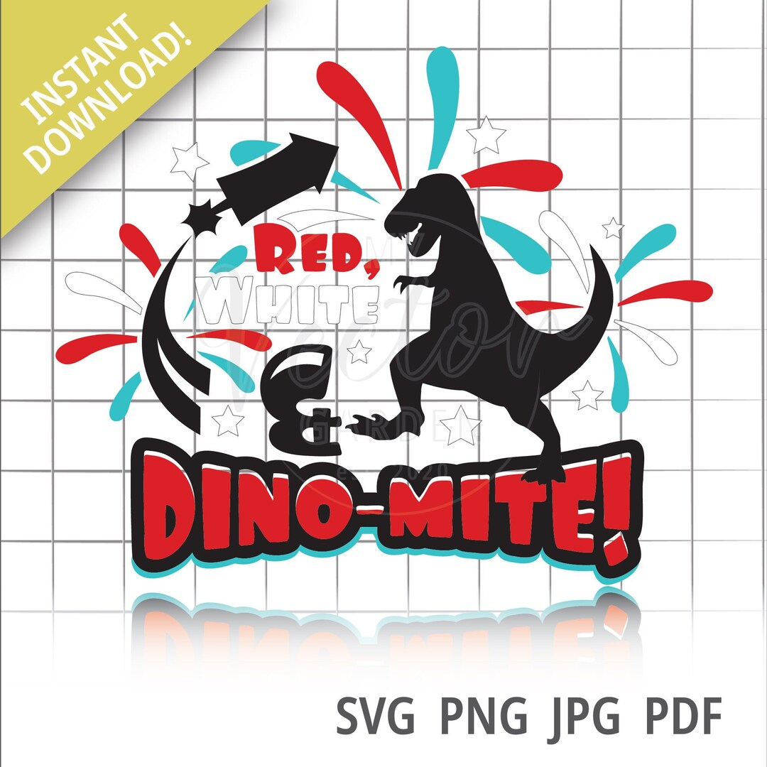 Patriotic Dinosaur 4th of July SVG for Kids (digital Download) - Etsy