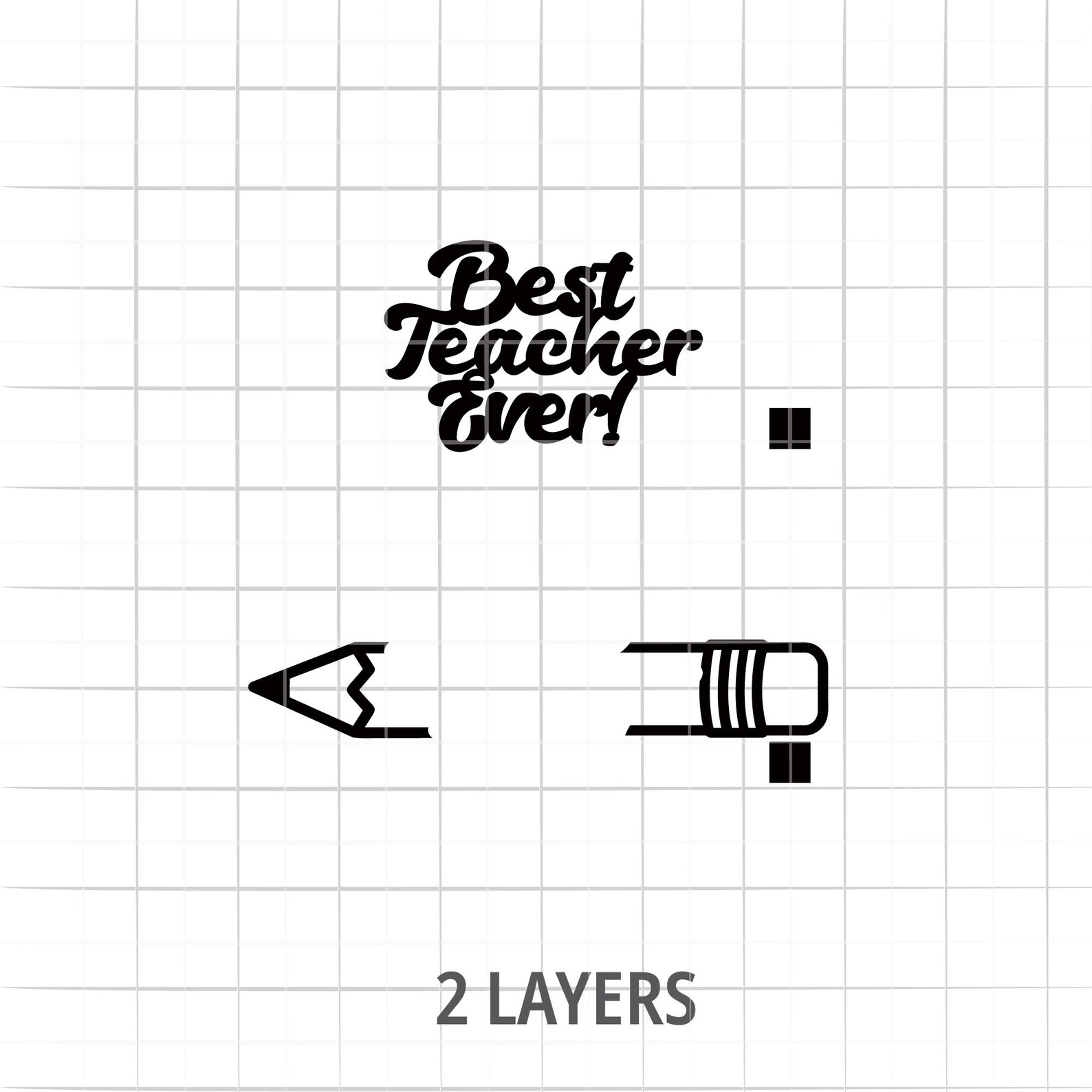 Teacher Appreciation Svg Best Teacher Ever Svg Cake Topper - Etsy