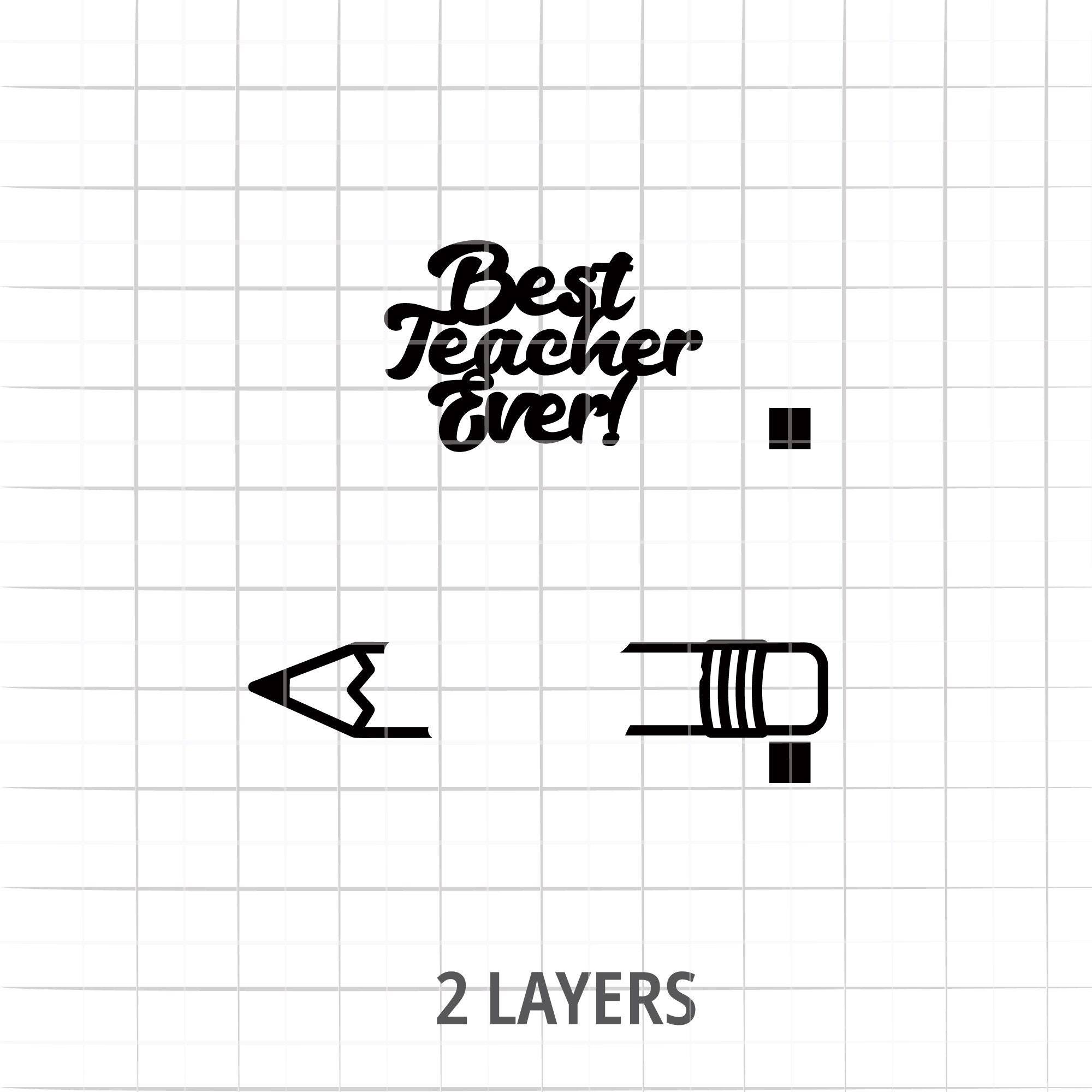 Teacher Appreciation Svg Best Teacher Ever Svg Cake Topper - Etsy