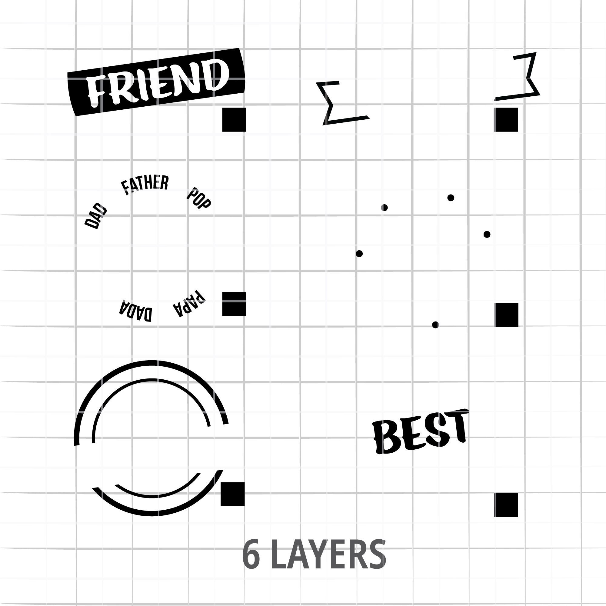 Circle Dad Svg Best Friend Svg Father's Day Svg Dad Svg - Etsy