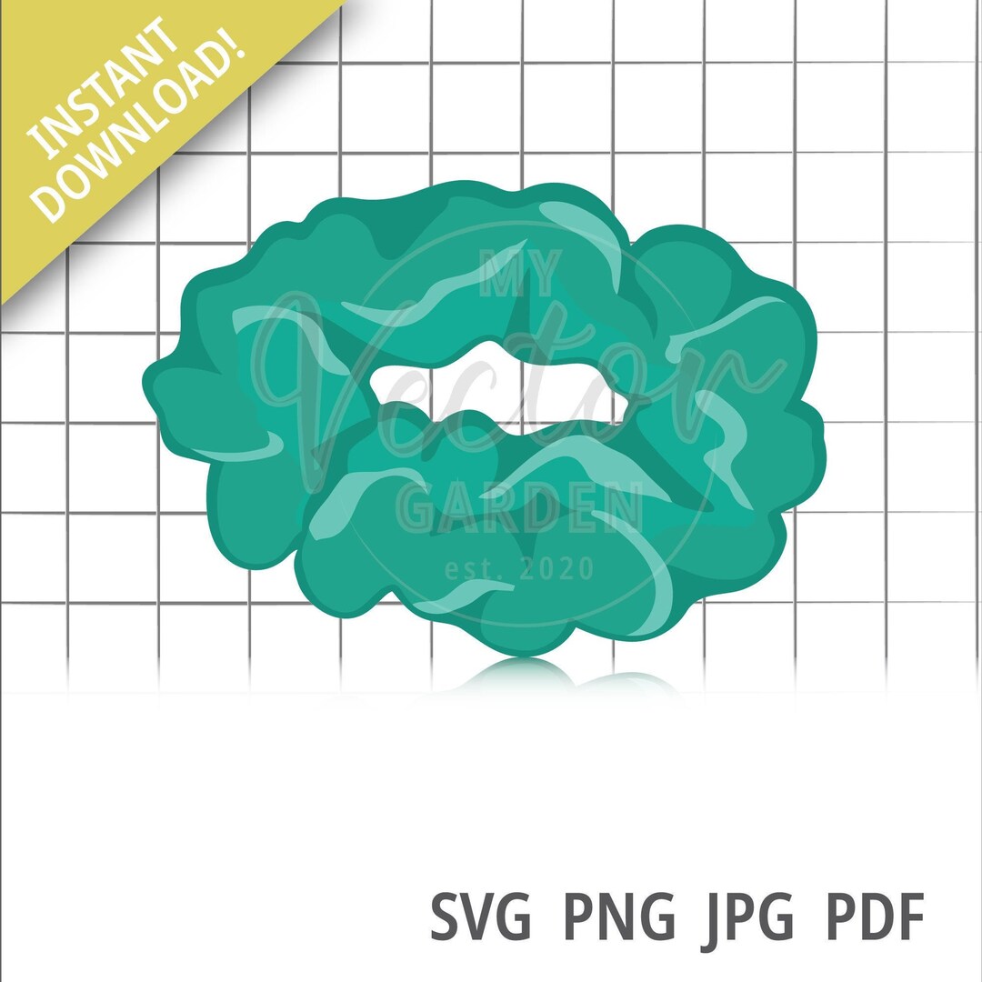 Scrunchie Svg, Hair Accesories Png Hair Tie File 90s Apparel Jpg Retro ...