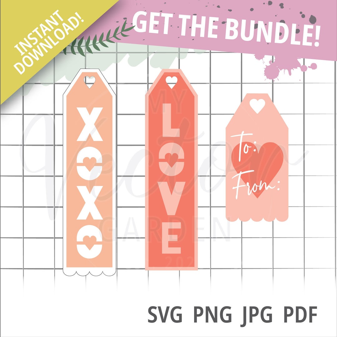 Valentine's Gift Tags Svg, Heart Gift Tag Svg Printable Valentines Day ...