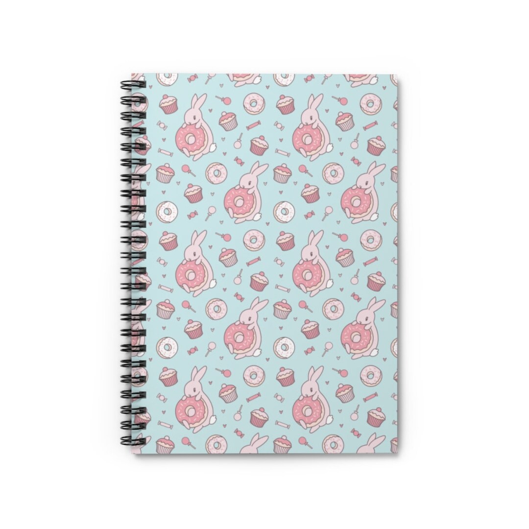 Sprinkles Bunny Donuts & Sweets Pattern ~ Notebook - Etsy
