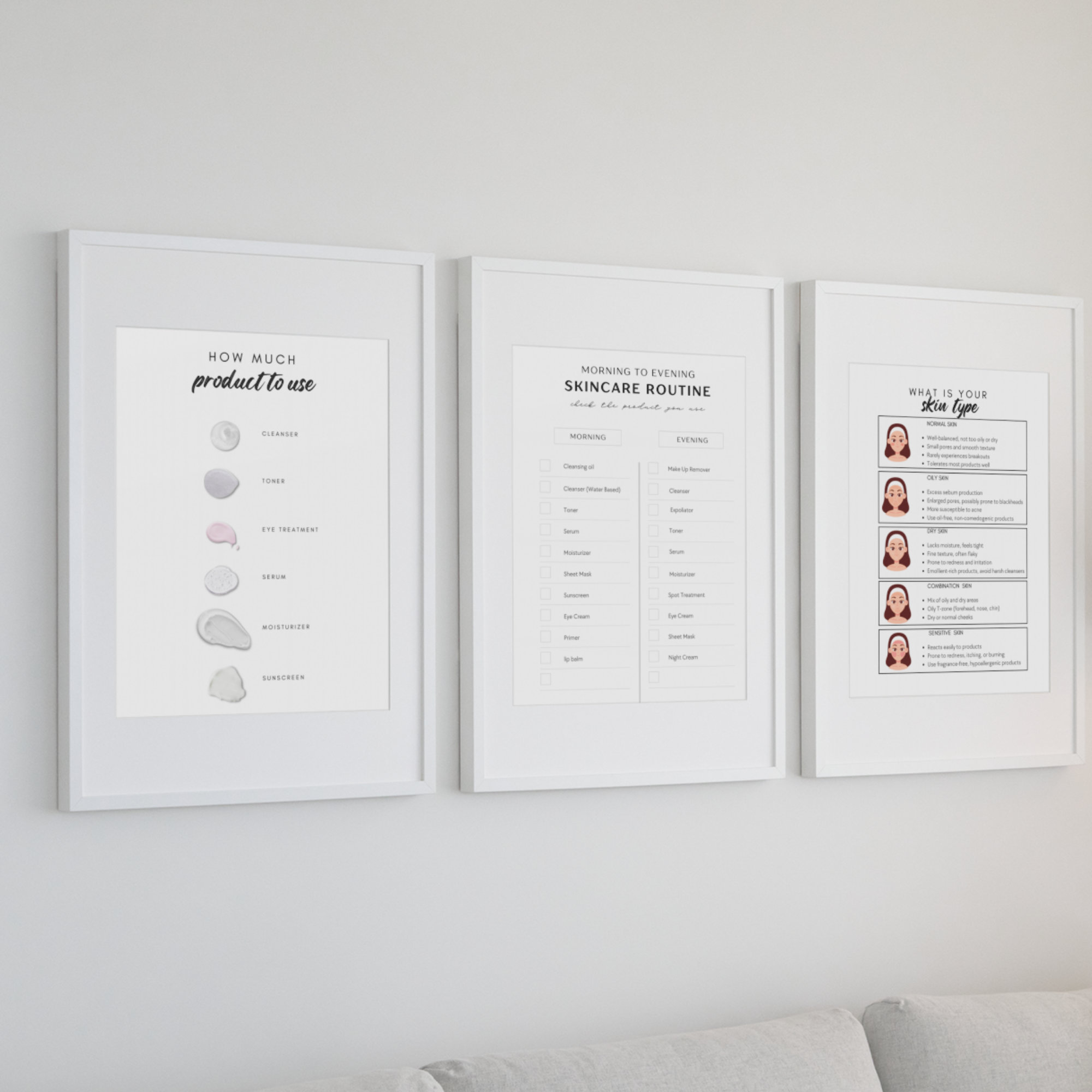 Printable Daily Skincare Routine Tracker Minimalistic Poster Beauty ...