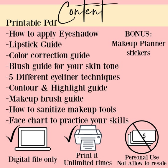 How To Apply Makeup Chart