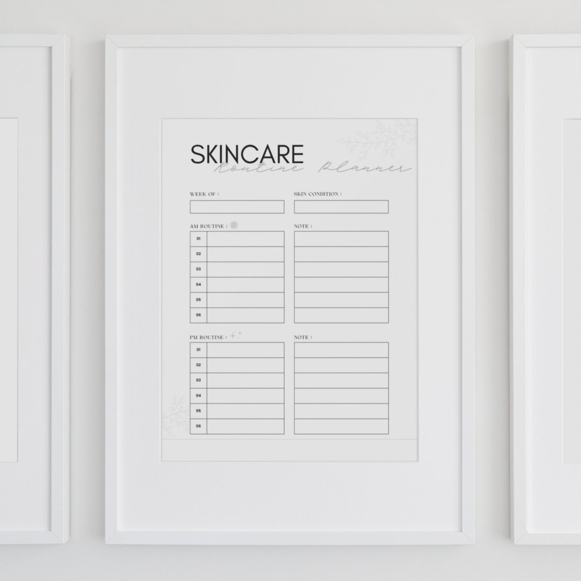 Printable Daily Skincare Routine Tracker Minimalistic Poster Beauty ...