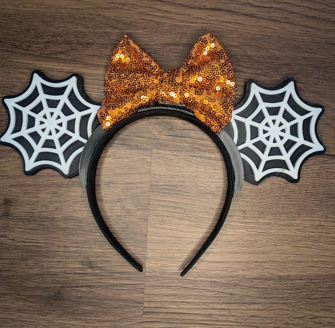 Spider Web Mouse Ears | Interchangeable 3D Printed Headband | Park ...