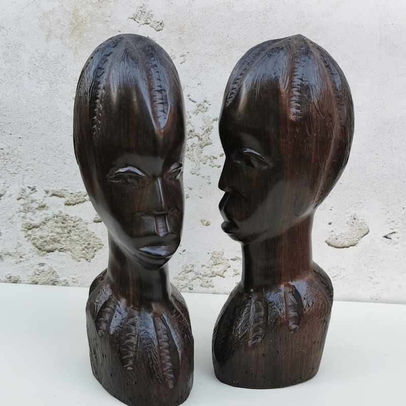 Ebony Head Sculpture - Etsy