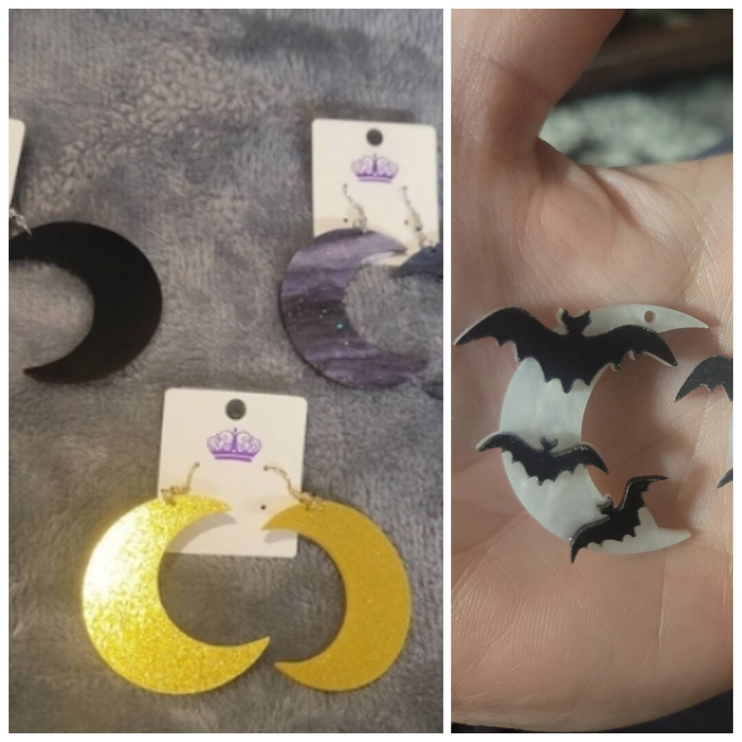 Handmade Laser Cut Good Luck Moon. Acrylic Crescent Moons ...