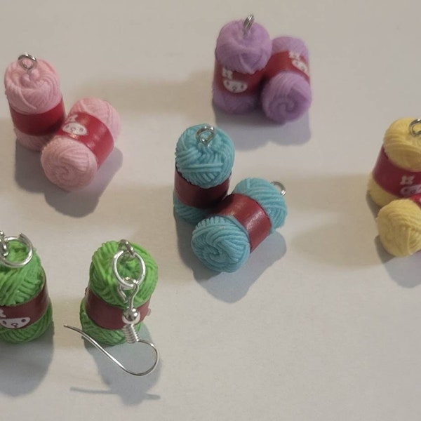 Knitting Earrings - Etsy