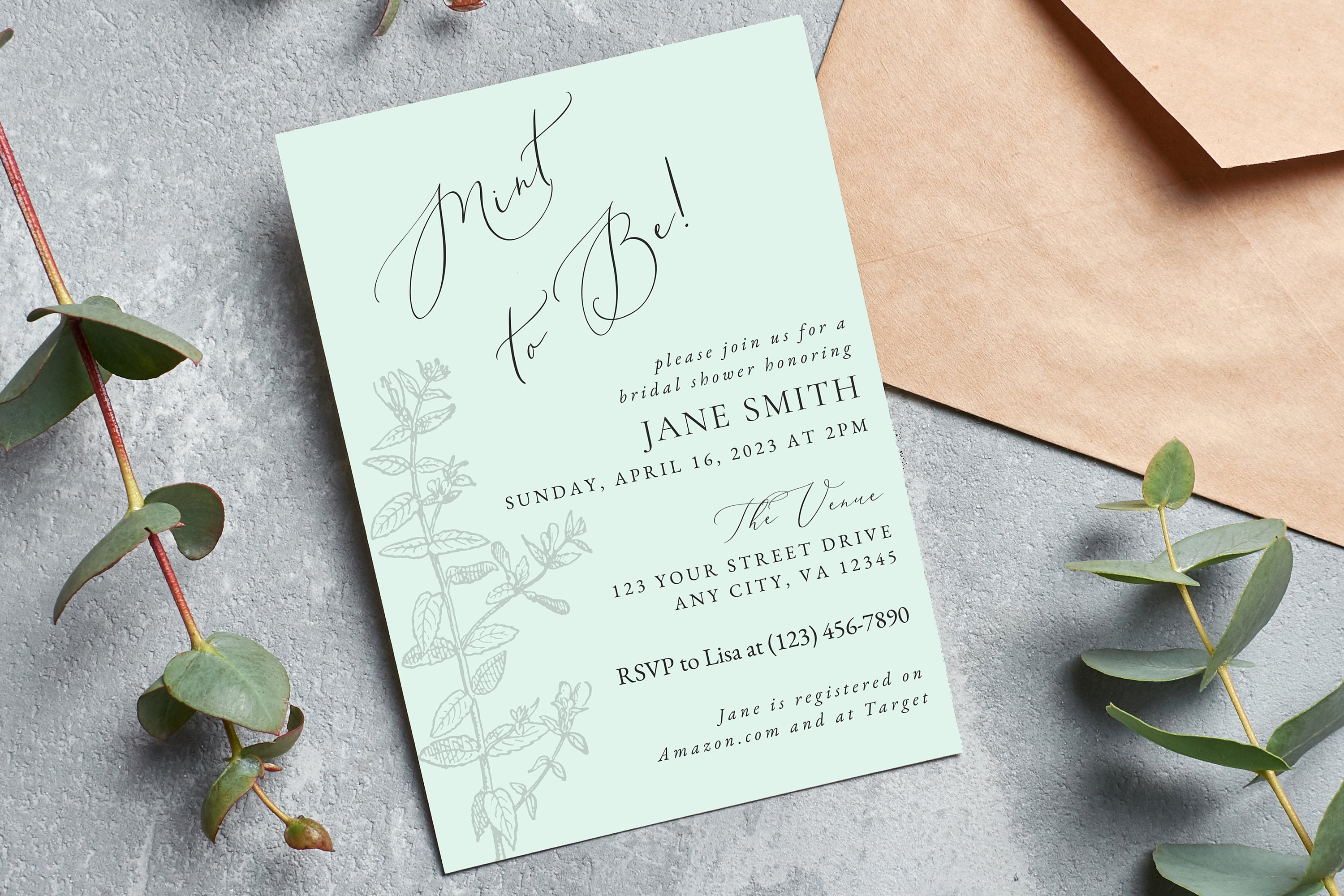 Mint to Be Bridal Shower Invitation - Etsy