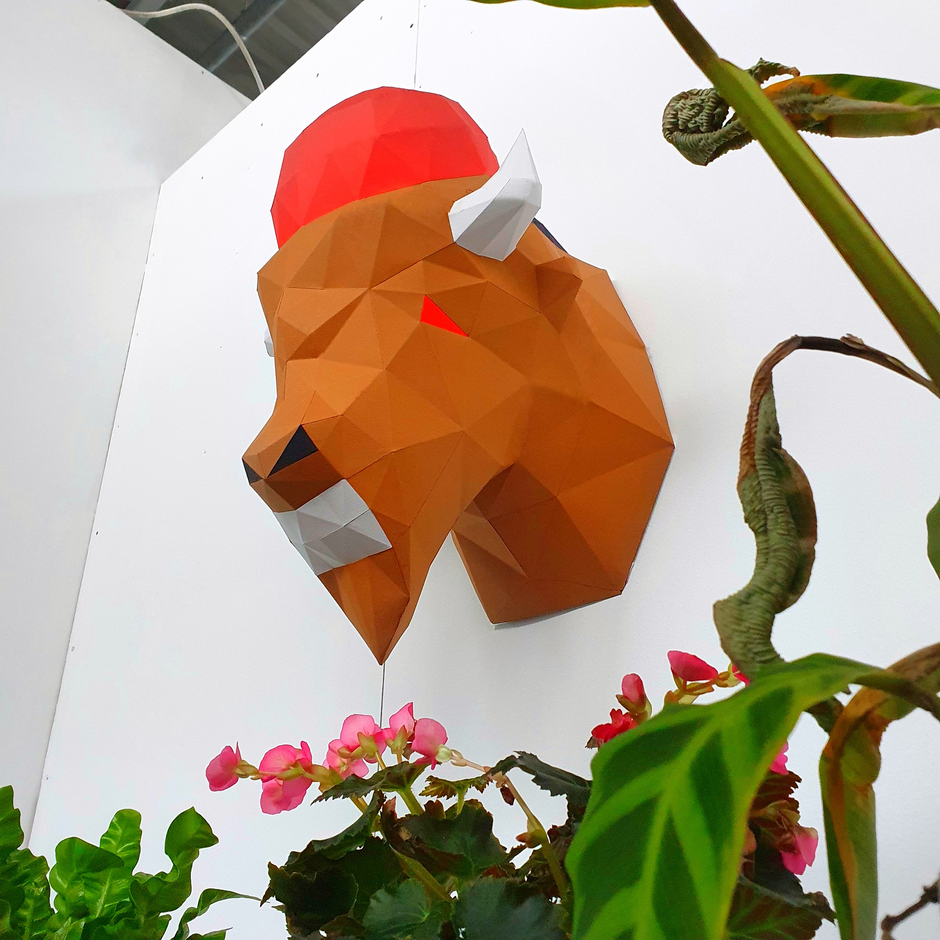 BISON SON of a BI... Diy Origami Papercraft Metal - Etsy Canada