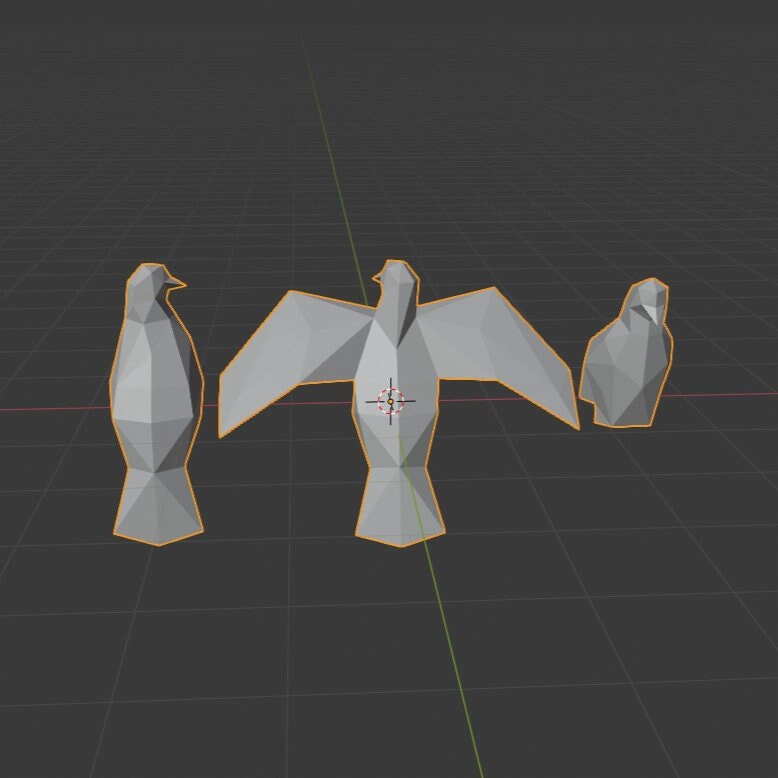 STL. FILE PIGEONS Sculpture 3D Printing Birds - Etsy