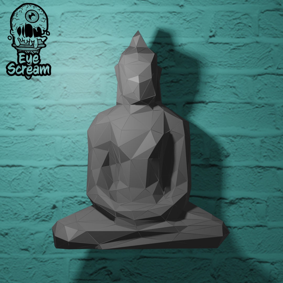 BUDDHA SCULPTURE DIY 3D Origami Papercraft metal - Etsy