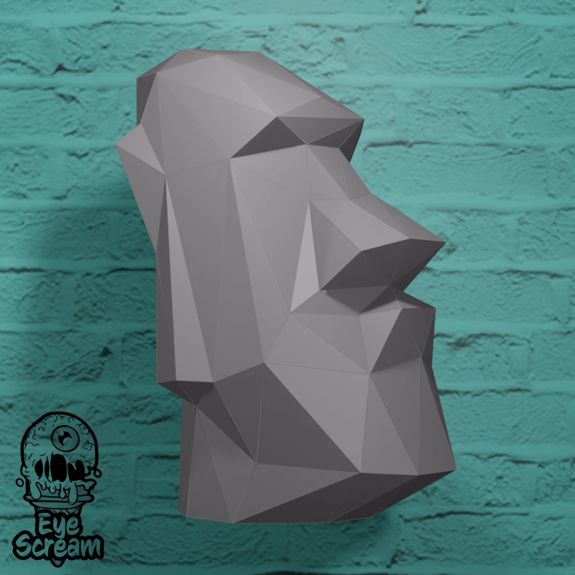 MOAI MASK DIY 3D Origami Papercraft Metal Welding | Etsy