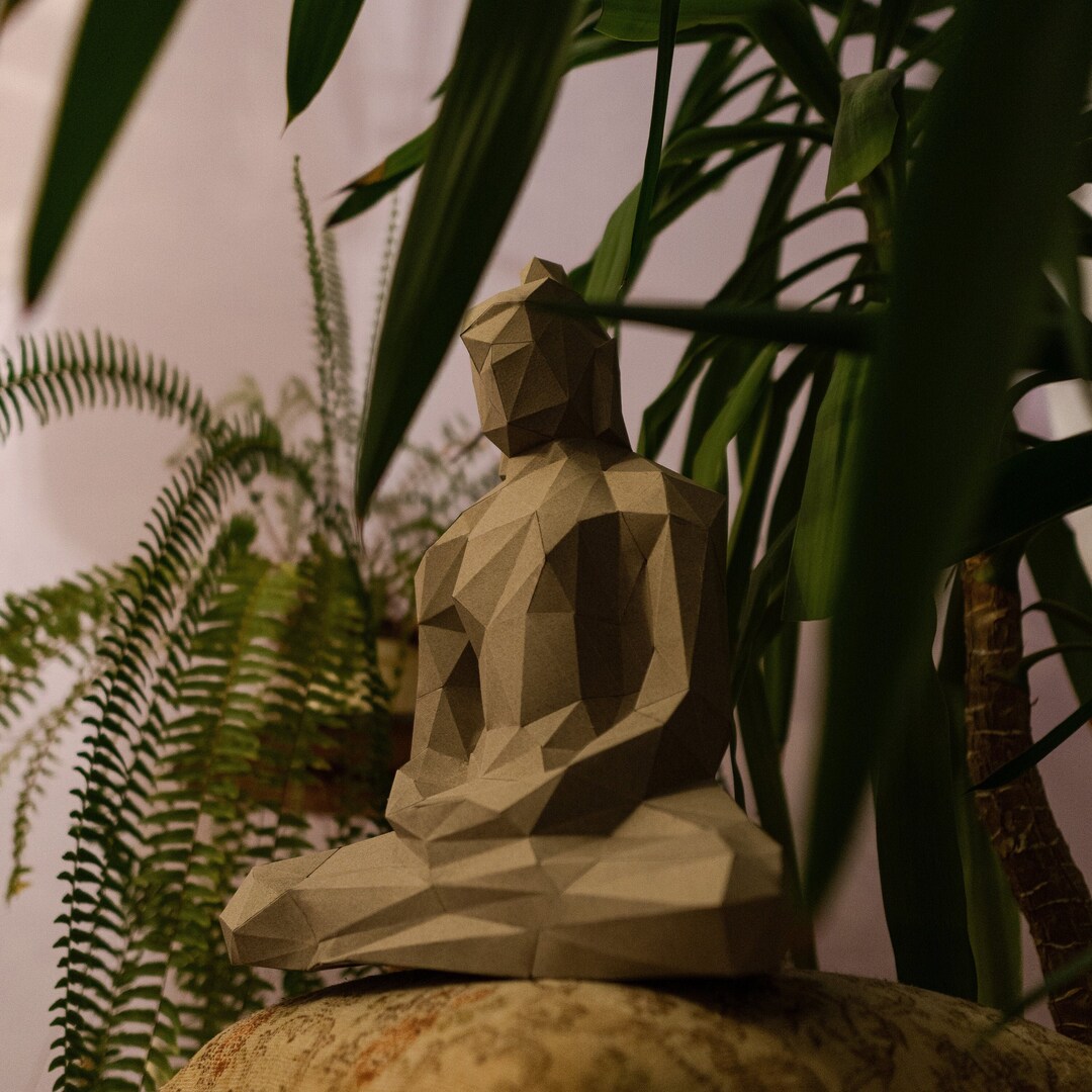 BUDDHA SCULPTURE DIY 3D Origami Papercraft metal Welding Pdf Geometry ...