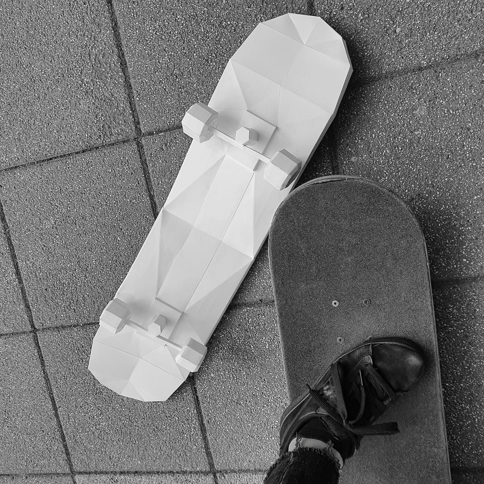 SKATEBOARD SCULPTURE DIY 3D Papercraft Metal Welding - Etsy