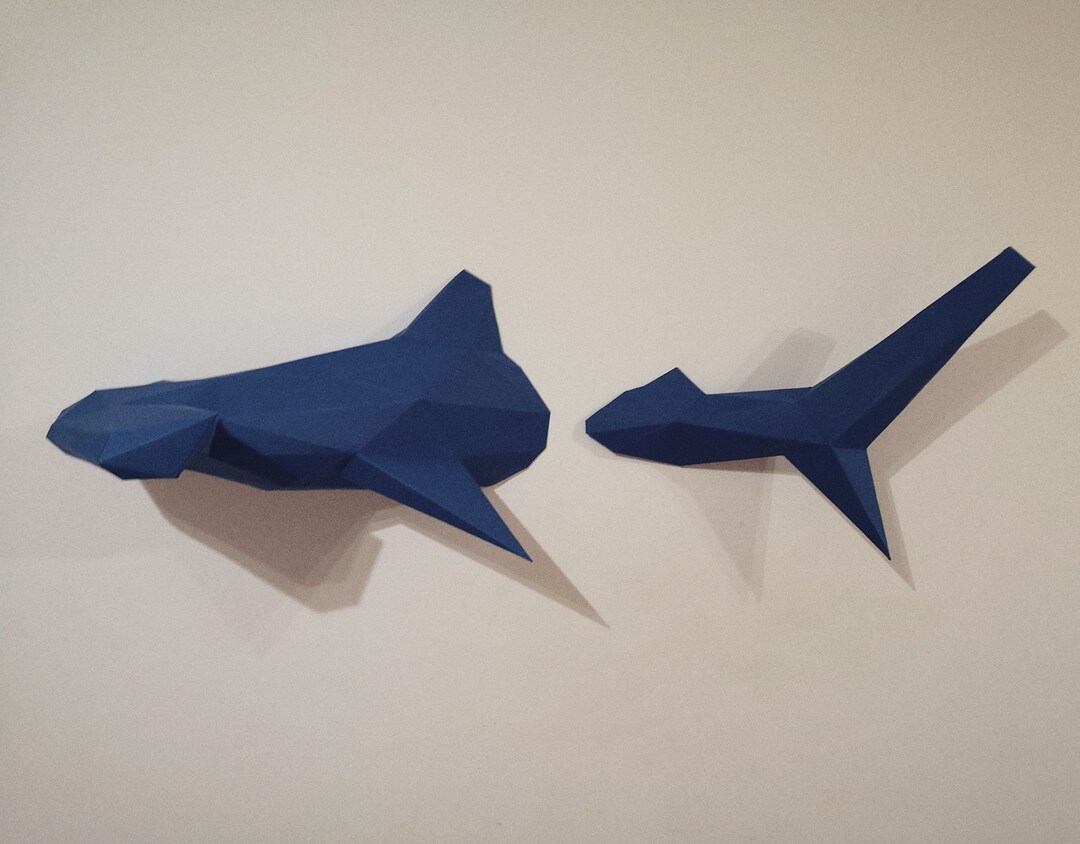 HAMMERHEAD SHARK - DIY - 3D - Origami - Papercraft - Metal Welding ...