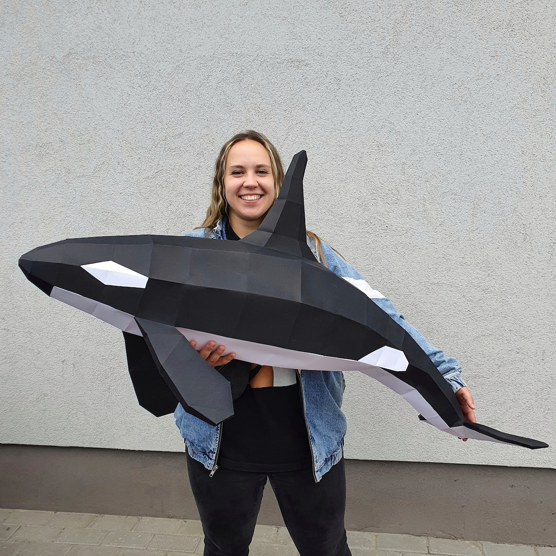 KILLER WHALE - DIY - 3D - Origami - Papercraft - Metal Welding- Pdf ...