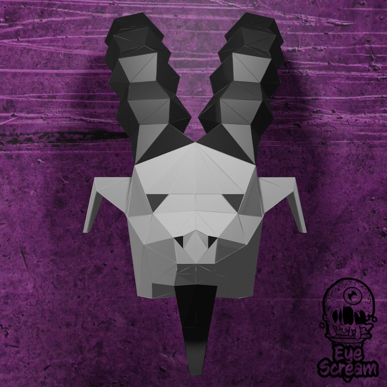 GOAT MASK DIY 3D Origami Papercraft Metal Welding | Etsy