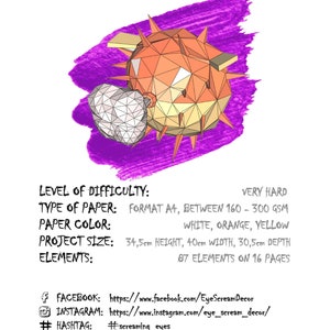 PUFFER - PUFFING FISH - Diy - 3D - Origami - Papercraft - Metal Welding ...