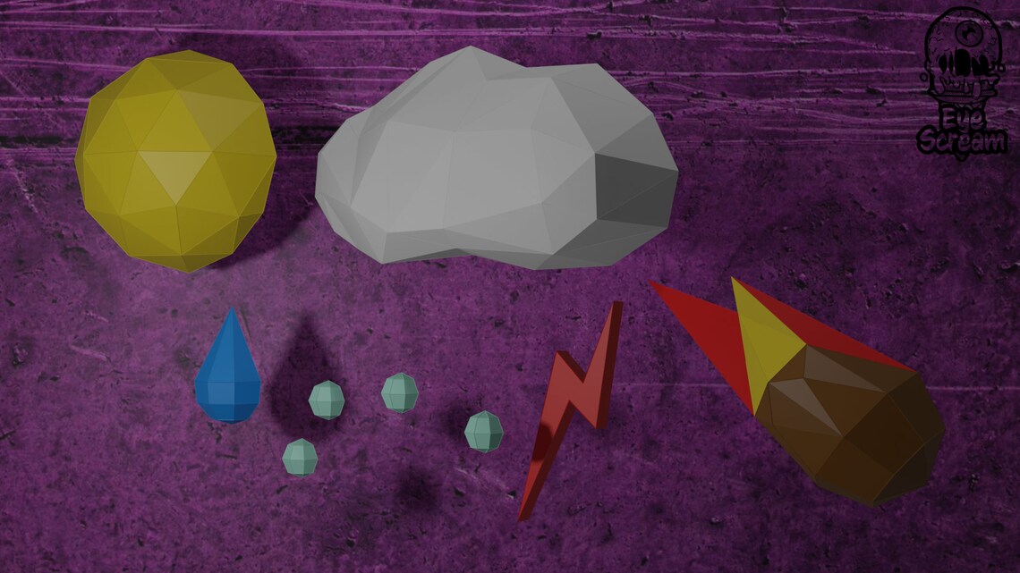 EMOTIONAL CLOUD DIY Origami Papercraft Metal Welding - Etsy