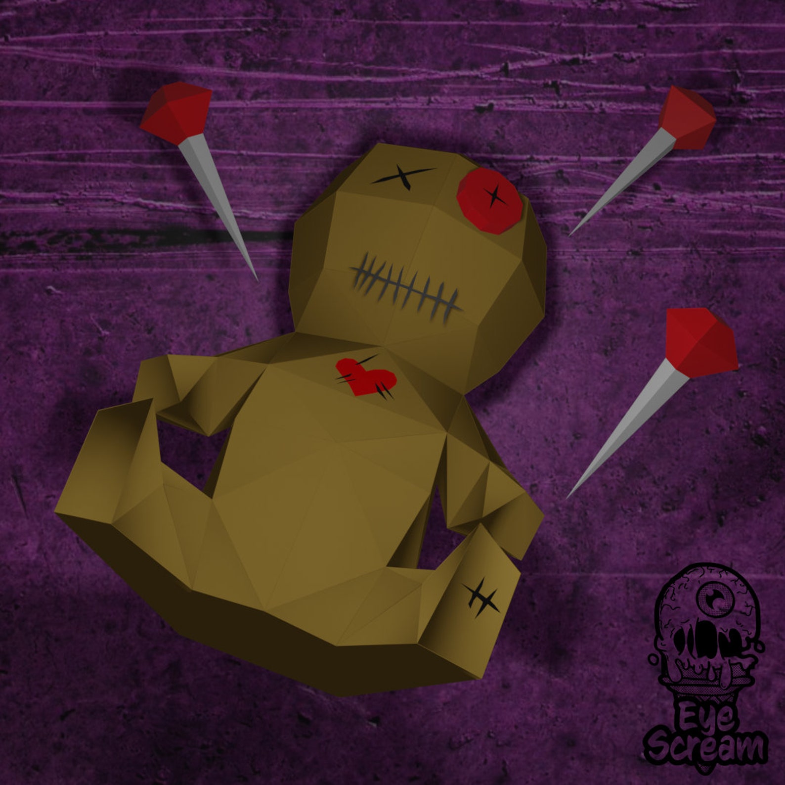 VOODOO DOLL DIY 3D Origami Papercraft Metal Welding - Etsy
