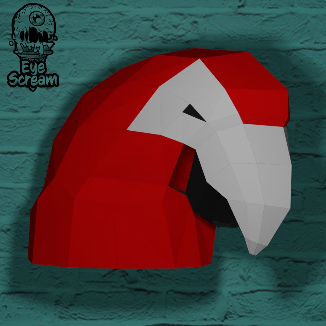 PARROT MASK DIY 3D Origami Papercraft Metal Welding - Etsy