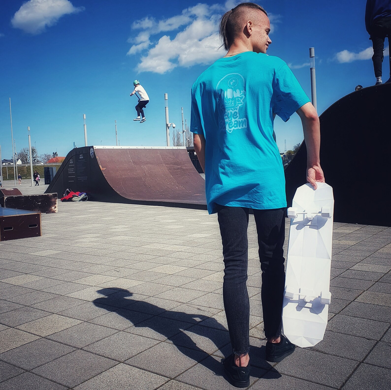 SKATEBOARD SCULPTURE DIY 3D papercraft pdf geometry | Etsy