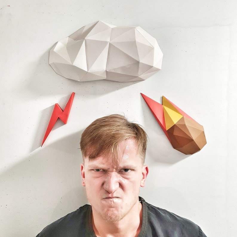 EMOTIONAL CLOUD DIY Origami Papercraft Metal Welding - Etsy