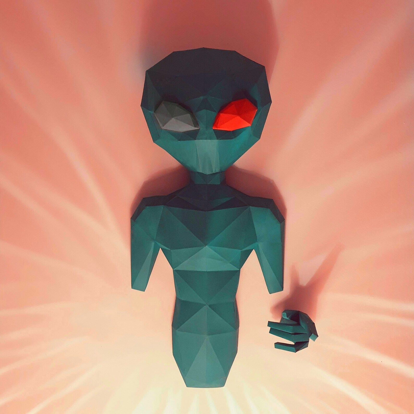 UFO E.T. DIY 3D Origami Papercraft Metal Welding - Etsy