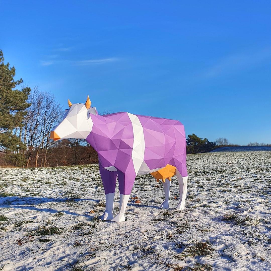 COW SCULPTURE - DIY - 3D - Origami - Papercraft - Metal Welding ...