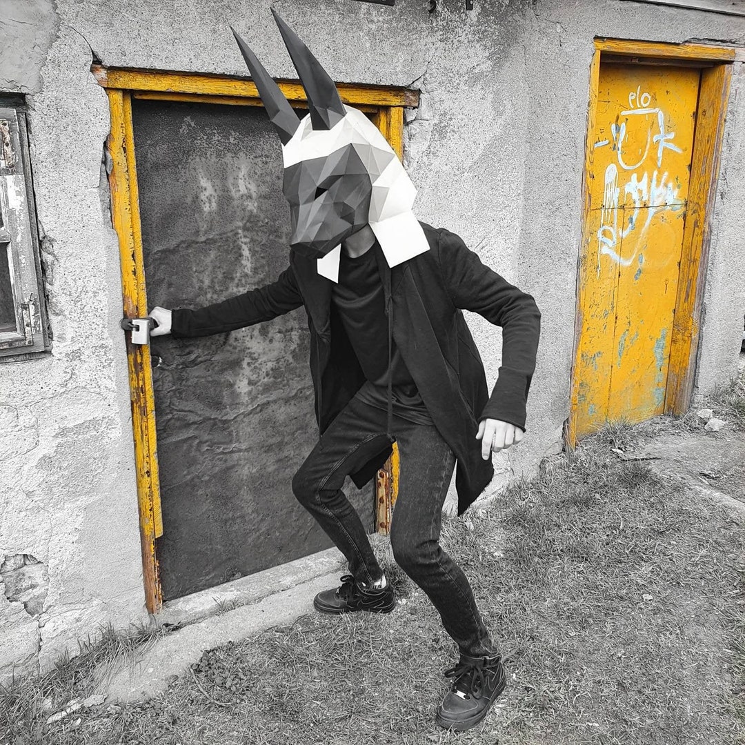 ANUBIS MASK - Format A4 - DIY - Szablon - Origami - Papierowe Rzemiosło ...