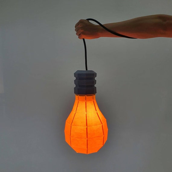 BULB LANTERN DIY 3D Origami Papercraft Metal Welding - Etsy